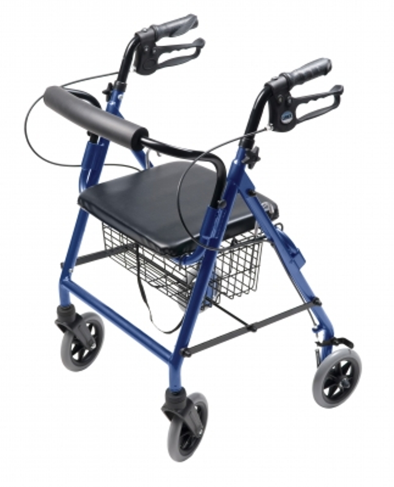 Walkabout Four-Wheel Hemi Rollator-Blue | DMES