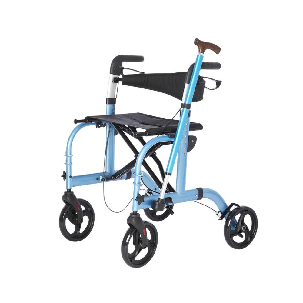Rhythm Hybrid Wheelchair Rollator Hybrid - BLUE | DMES