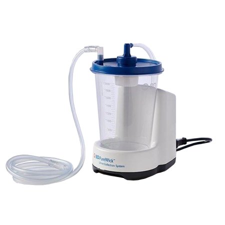 Urine Collection System PureWick Suction Pump, 2000 mL Collection ...